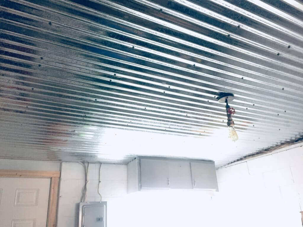 Rustic Corrugated Metal Ceiling - Panhandle Craftsman