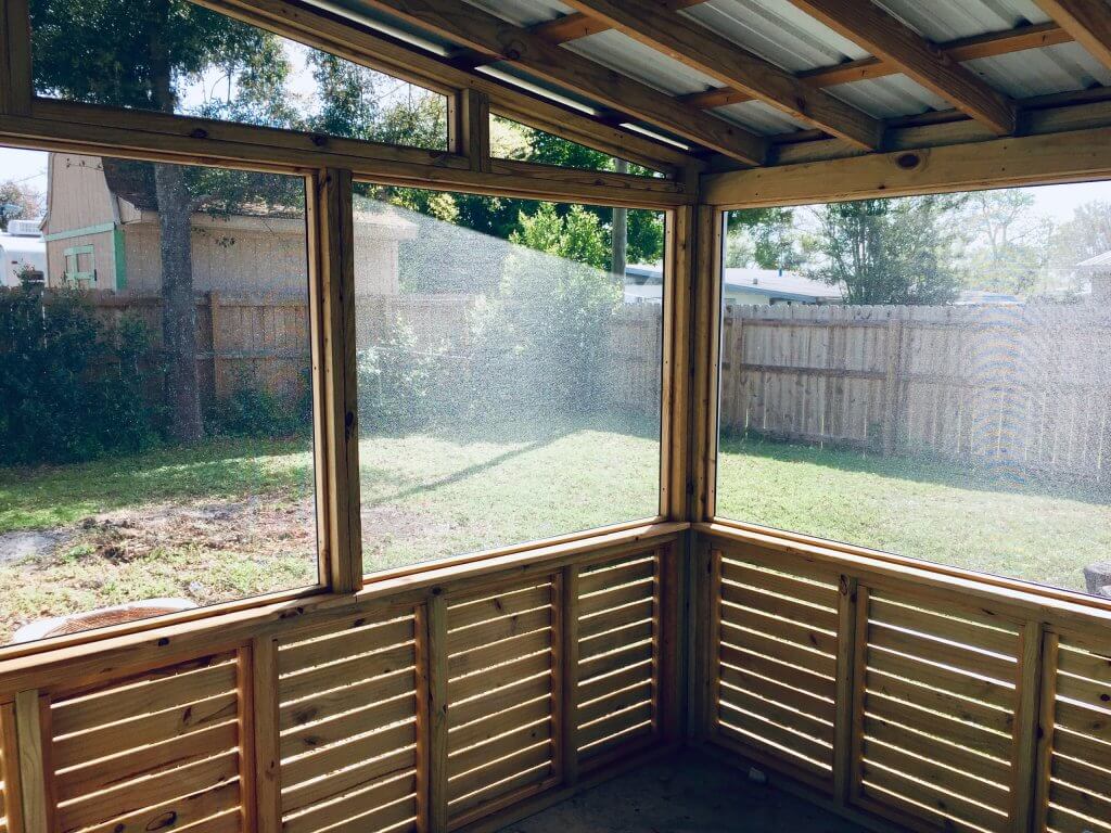 Enclosed Screen Back Patio - Panhandle Craftsman